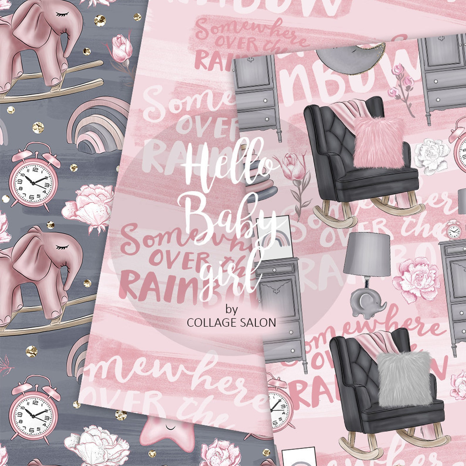 Baby Girl Patterns, Pregnancy Papers, Planner Stickers, Seamless ...