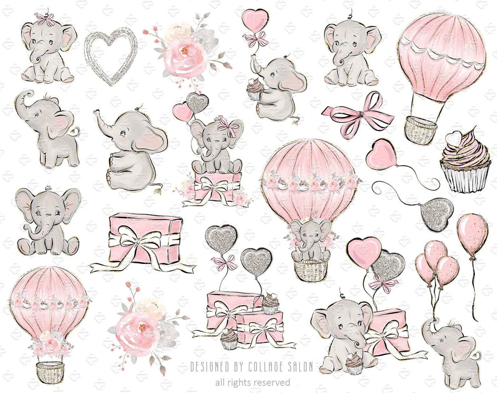 Baby Girl Elephant Illustrations, Cute Illustrations, Fairy Tale ...