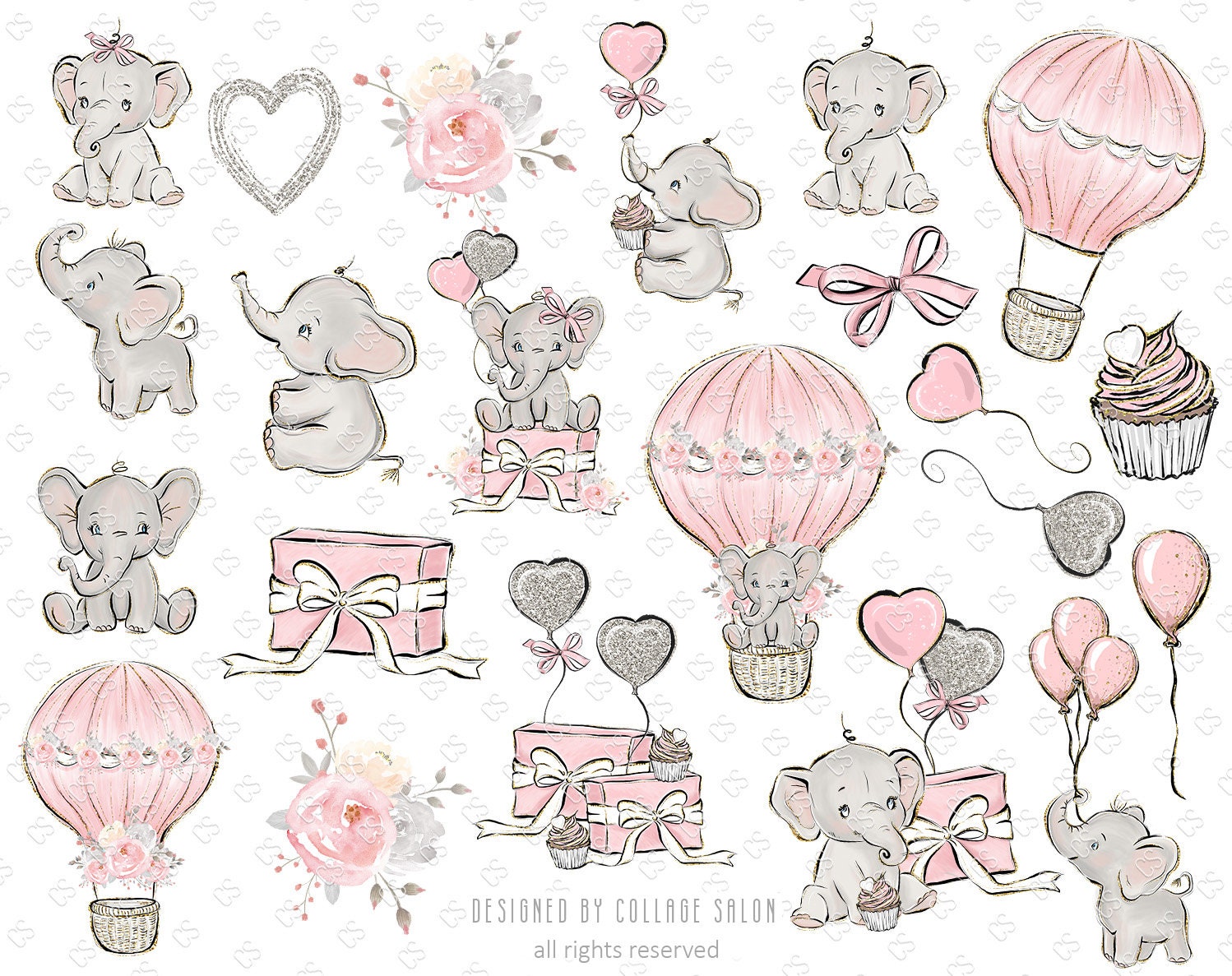 Baby Girl Elephant Illustrations, Cute Illustrations, Fairy Tale ...
