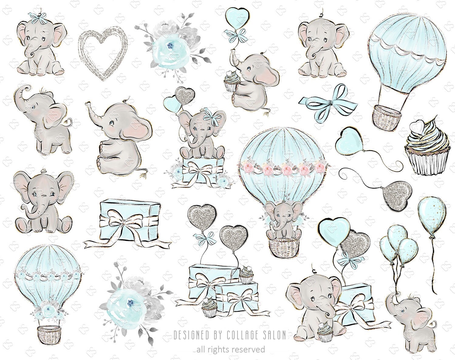Baby Boy Elephant Illustrations, Cute Illustrations, Fairy Tale ...