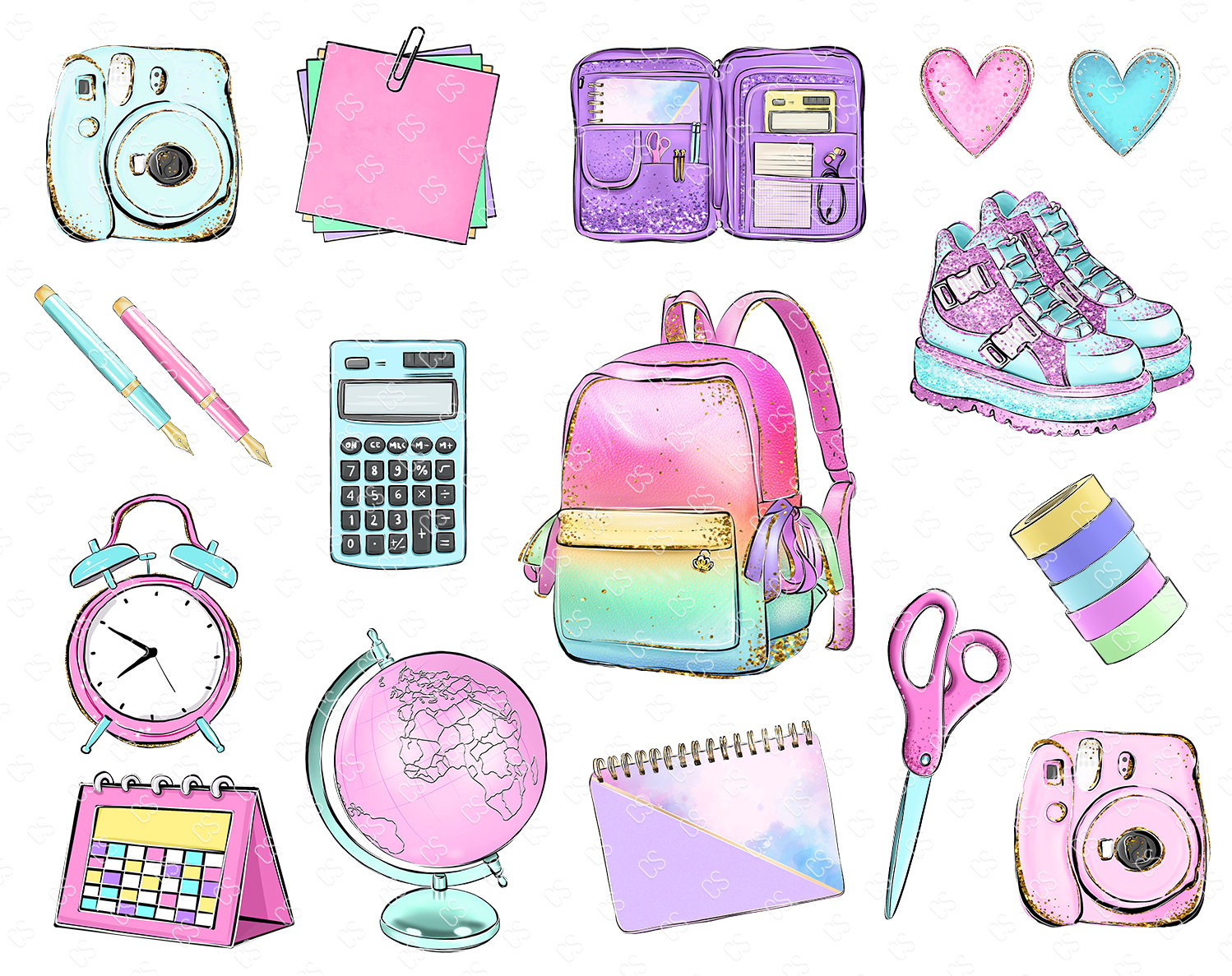 Back to School, Planner Stickers, School Supplies, Printable Stickers ...