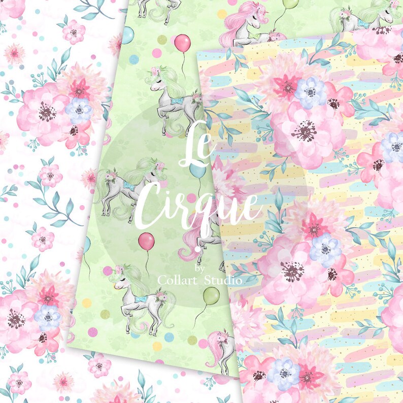 Cute Circus Patterns, Cute Papers, Planner Stickers, Cartoon, Seamless ...