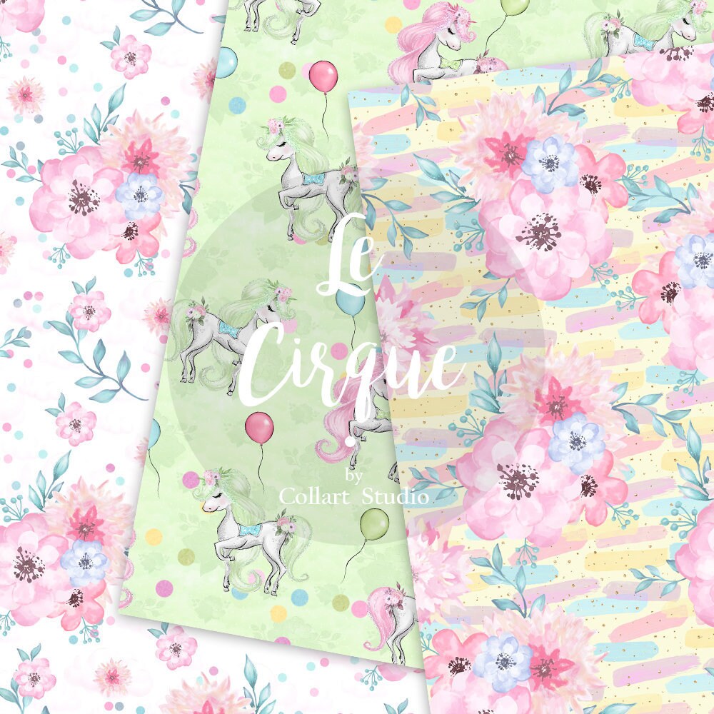 Cute Circus Patterns, Cute Papers, Planner Stickers, Cartoon, Seamless ...