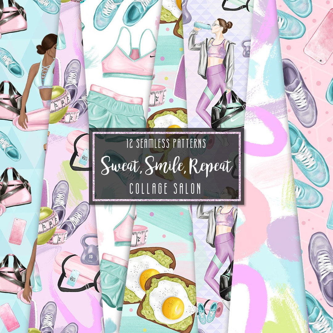 Fitness Pattern, Workout Papers, Gym, Dumbels, Healthy Lifestyle ...