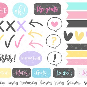 Back to School, Planner Stickers, School Supplies, Printable Stickers ...