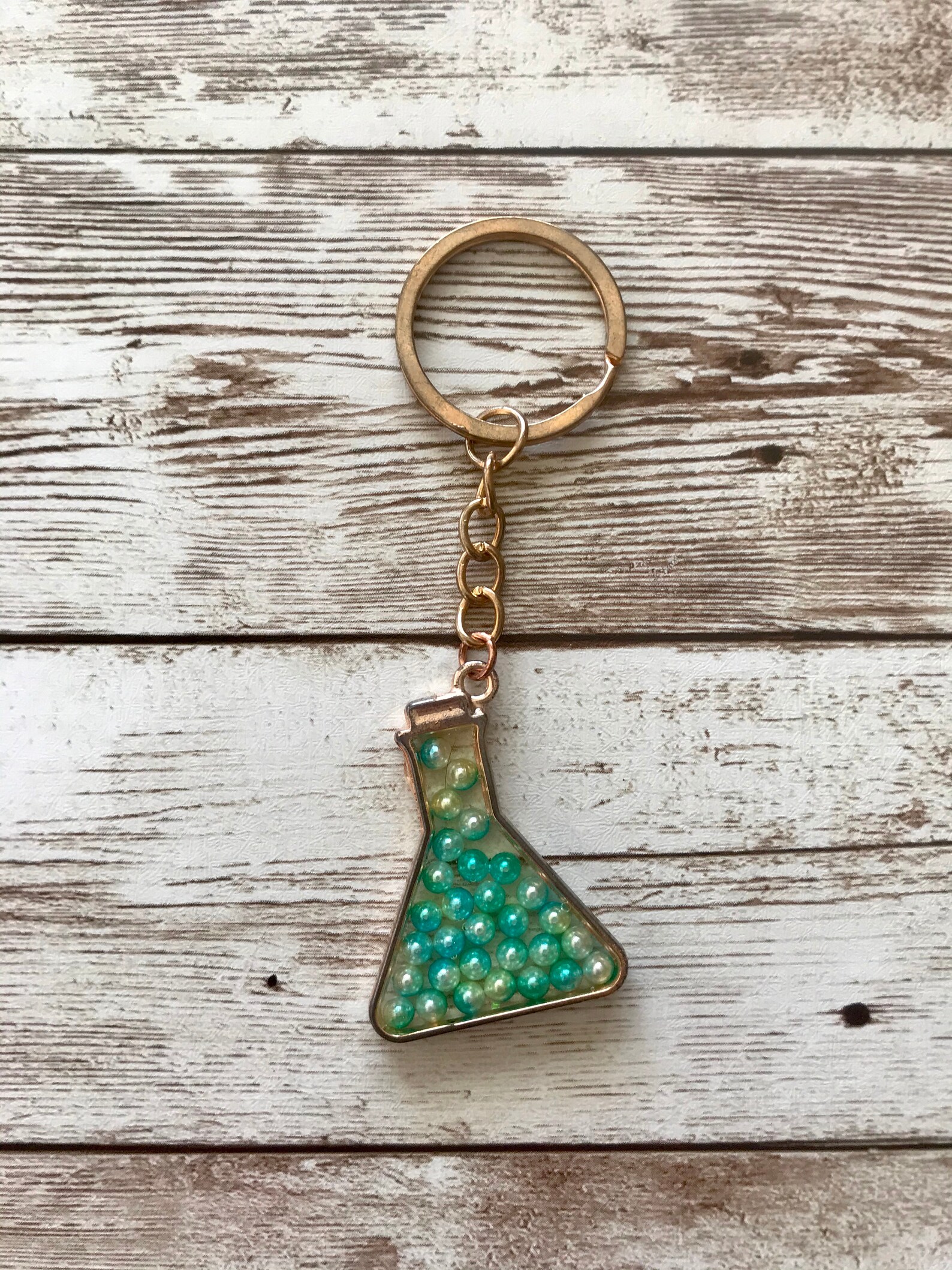 Chemistry Keychain, Pearl Key Chain, Birthday Gift for Teacher, Science ...