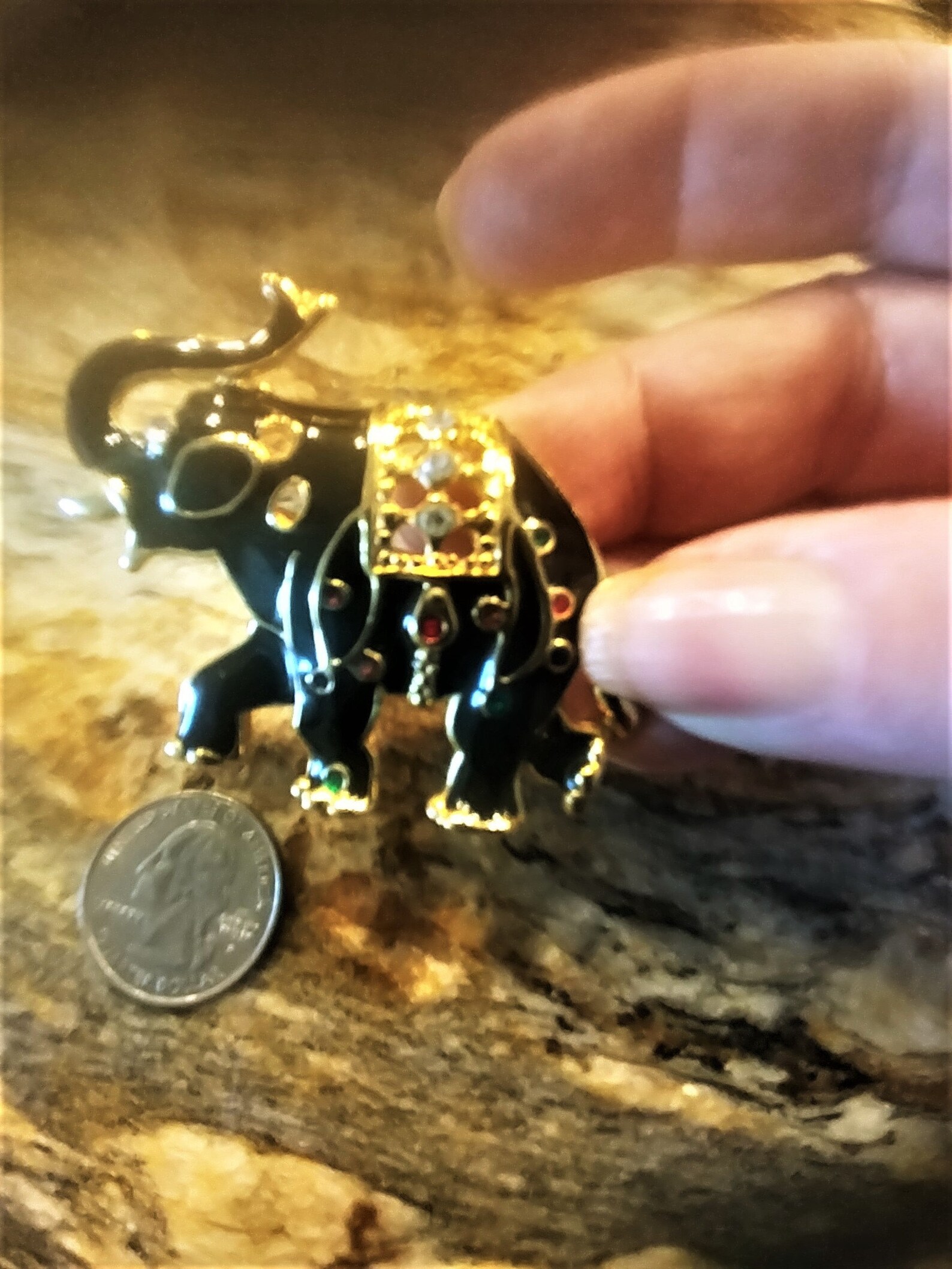 Vintage Elephant Brooch / Pin/ Elephant Jewelry / Black - Etsy