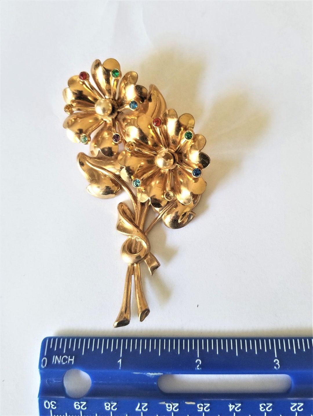 Large Coro Brooch / Pin / Rhinestone Brooch / Pin / Coro Jewelry ...