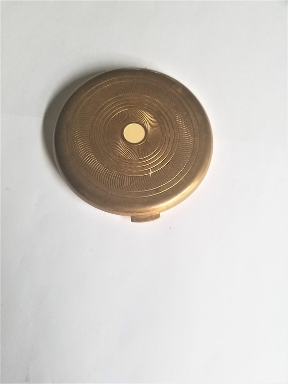 60s powder compact, gold - Gem