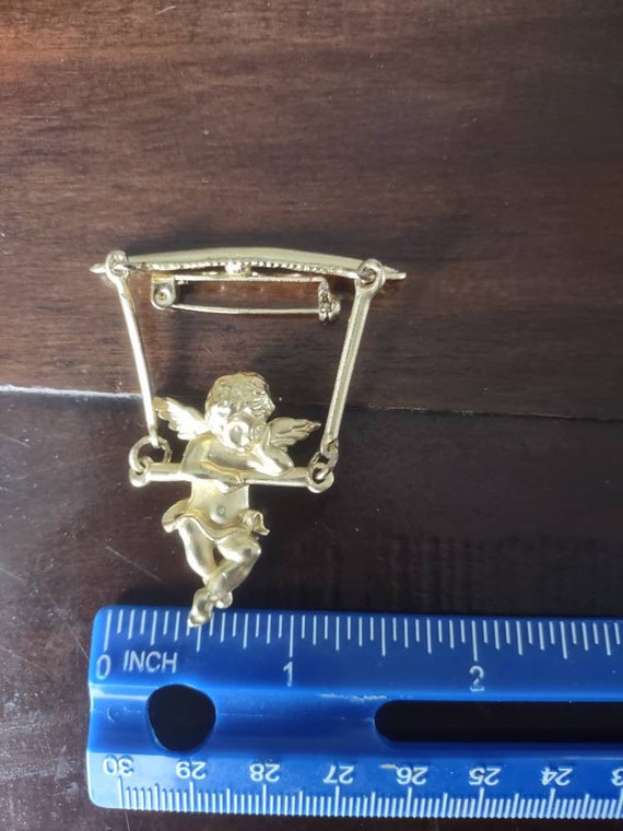 Vintage angel pin brooch - Gem