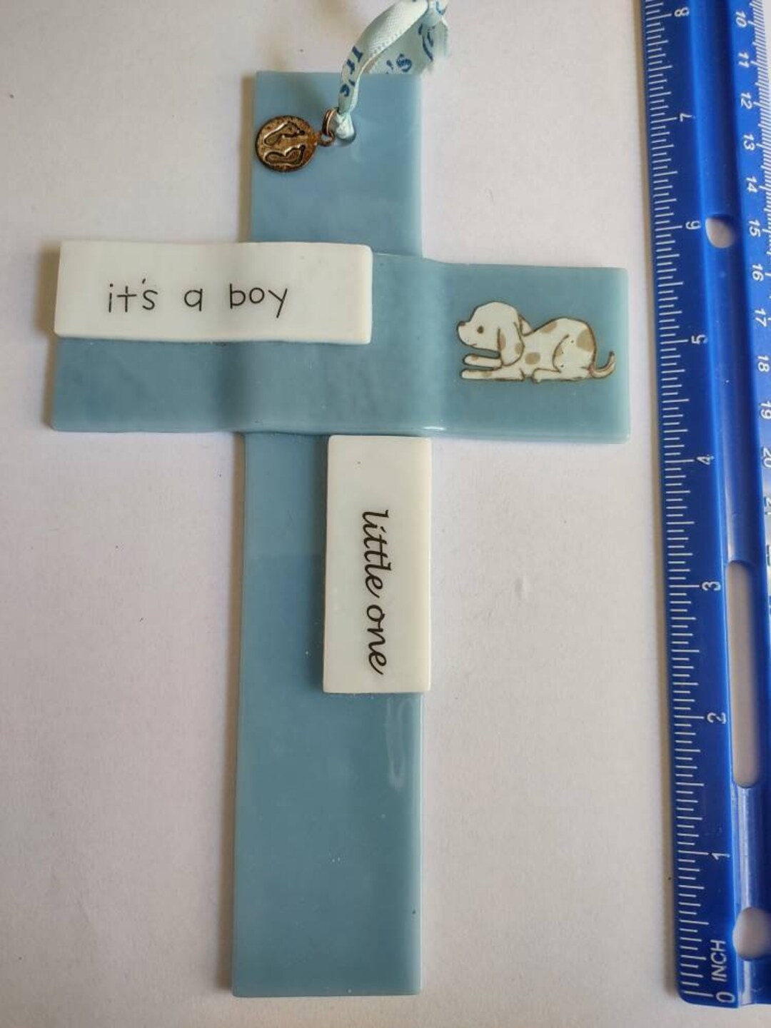 Baby Boy Gift/ Baby Wall Decor / Blue Cross / Baby Boy Decor ...