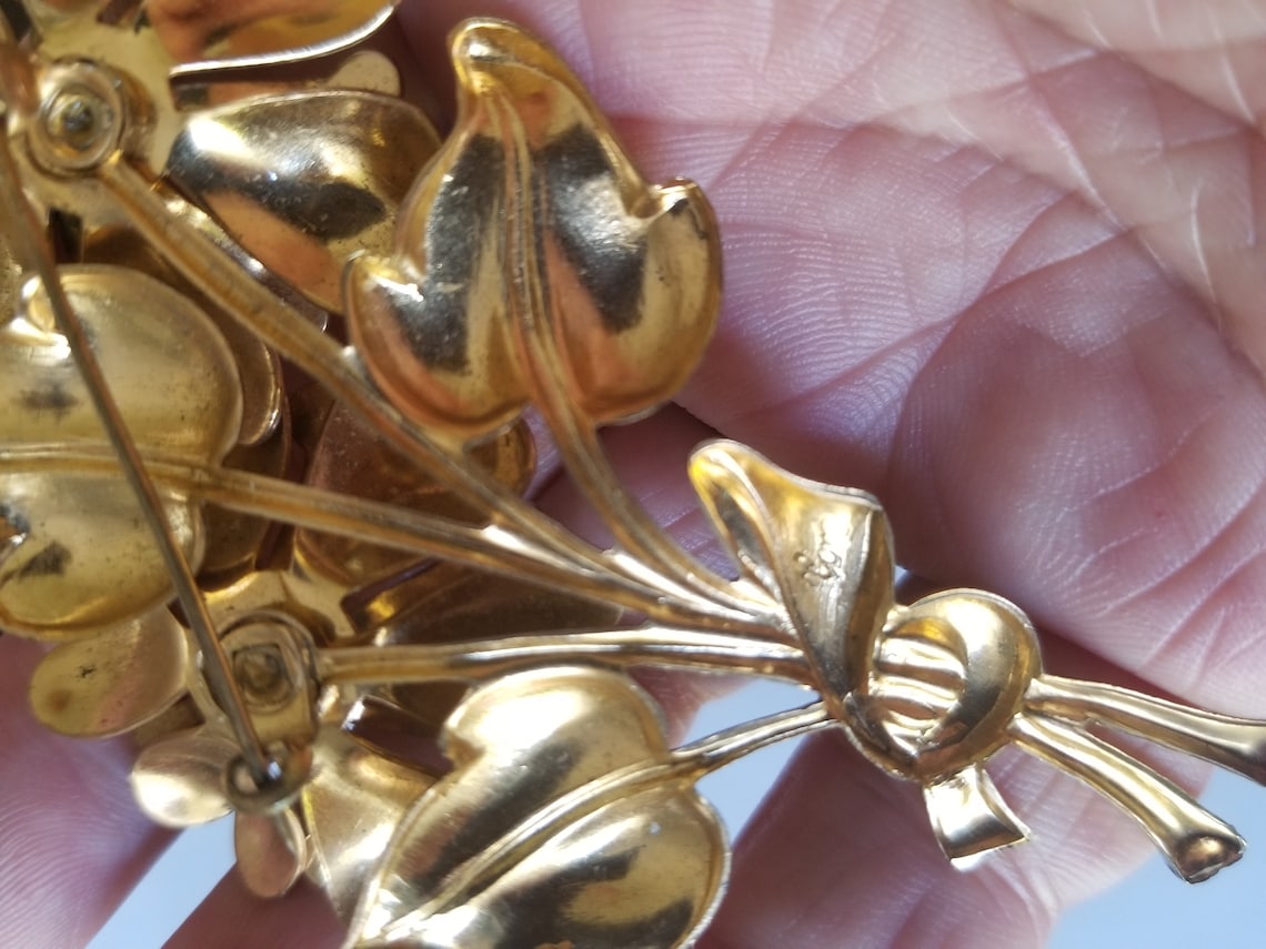 Large Coro Brooch / Pin / Rhinestone Brooch / Pin / Coro Jewelry ...