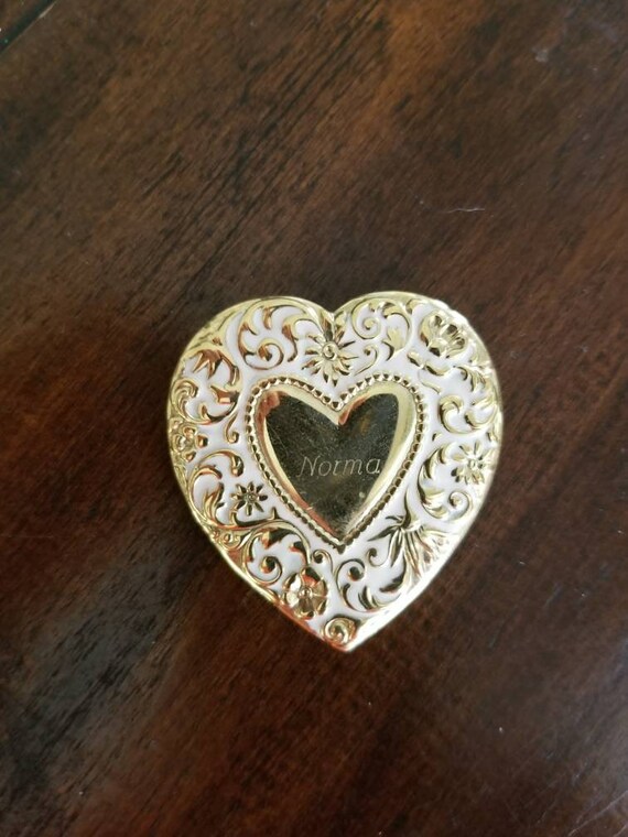 Norma Heart Brooch / Pin / Norma Jewelry / Gold Heart Brooch / - Etsy