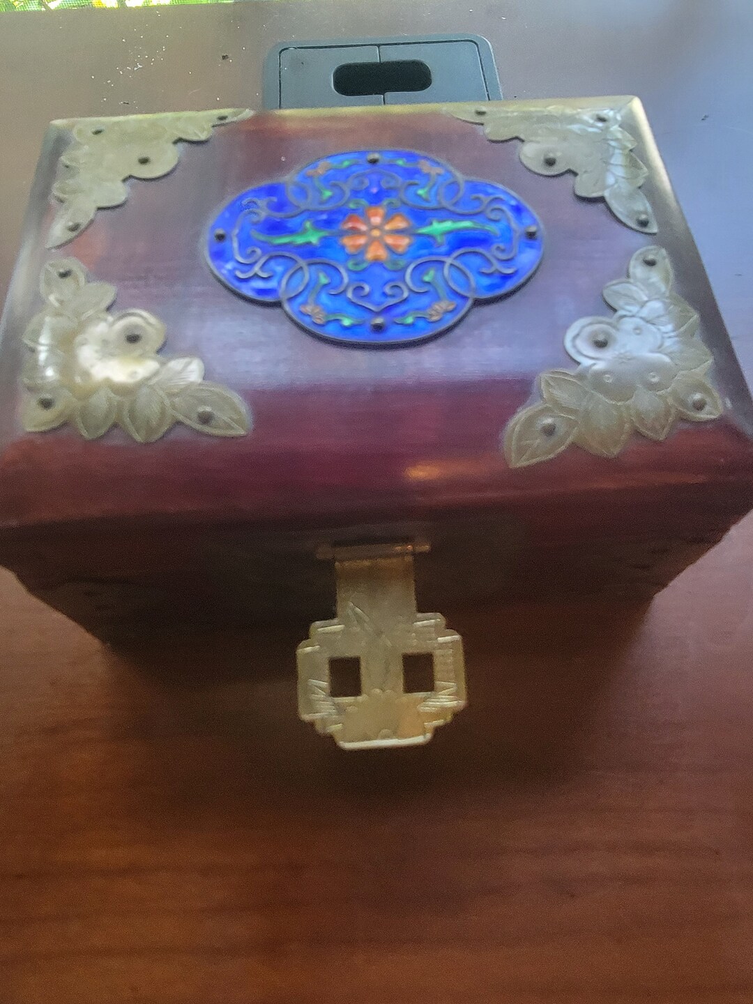 Asian Jewelry Box/ Cloisonne Box / Cloisonne Items/ Asian Items / Wood ...