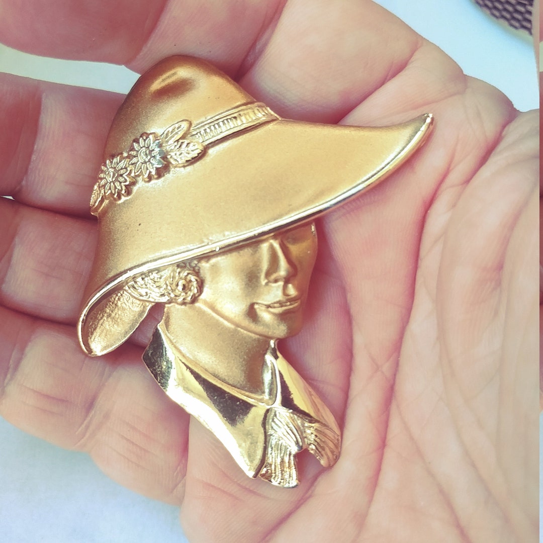 Vintage Art Deco Brooch / Pin / Lady Brooch / Pin / Torino Jewelry ...