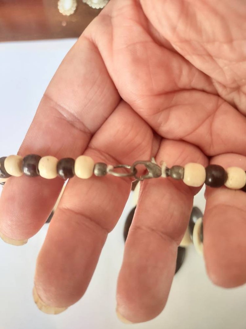 Bone Necklace / Beaded Necklace/ Bovine Necklace / Handmade - Etsy