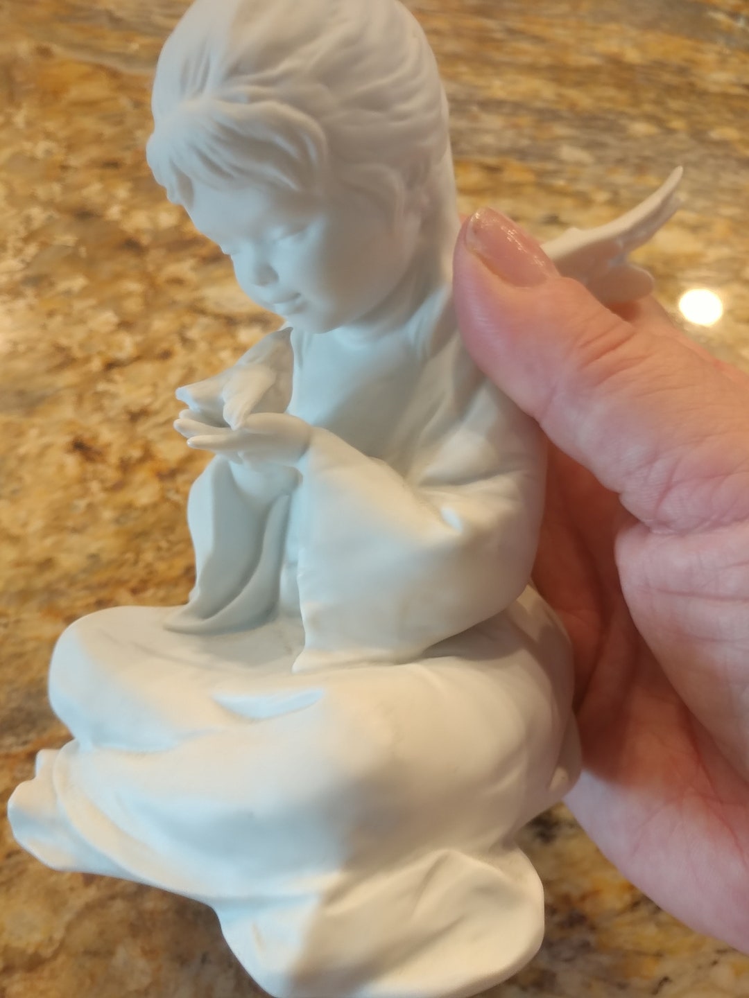 White Angel Figure / Bisque Figure / West Germany Figures / - Etsy