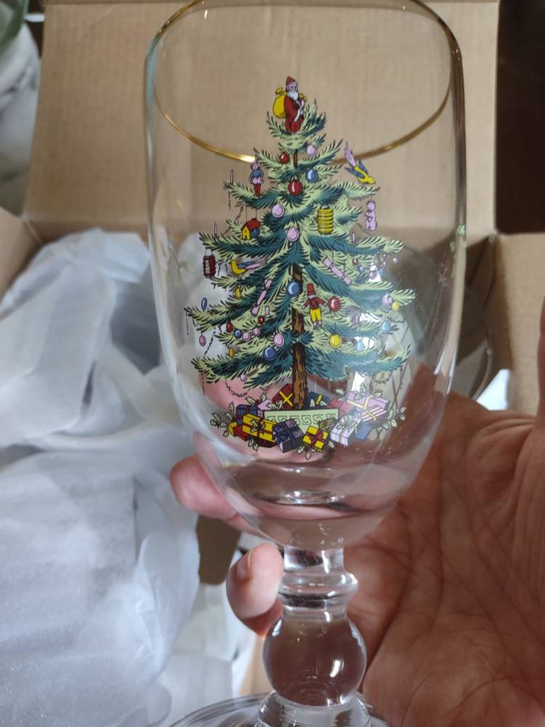Spode Glasses / Christmas Glasses/ Spode Items / Spode Goblet Glasses ...