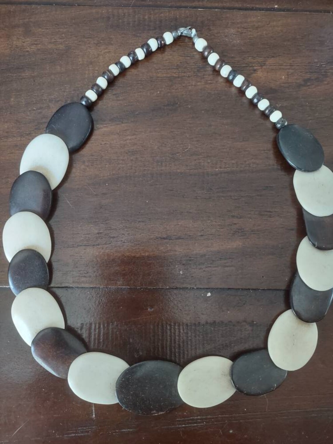 Bone Necklace / Beaded Necklace/ Bovine Necklace / Handmade - Etsy