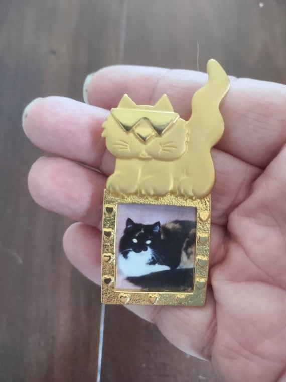 Miniature Frame / JJ Brooch / Pin / Cat Items / Cat Brooch / - Etsy