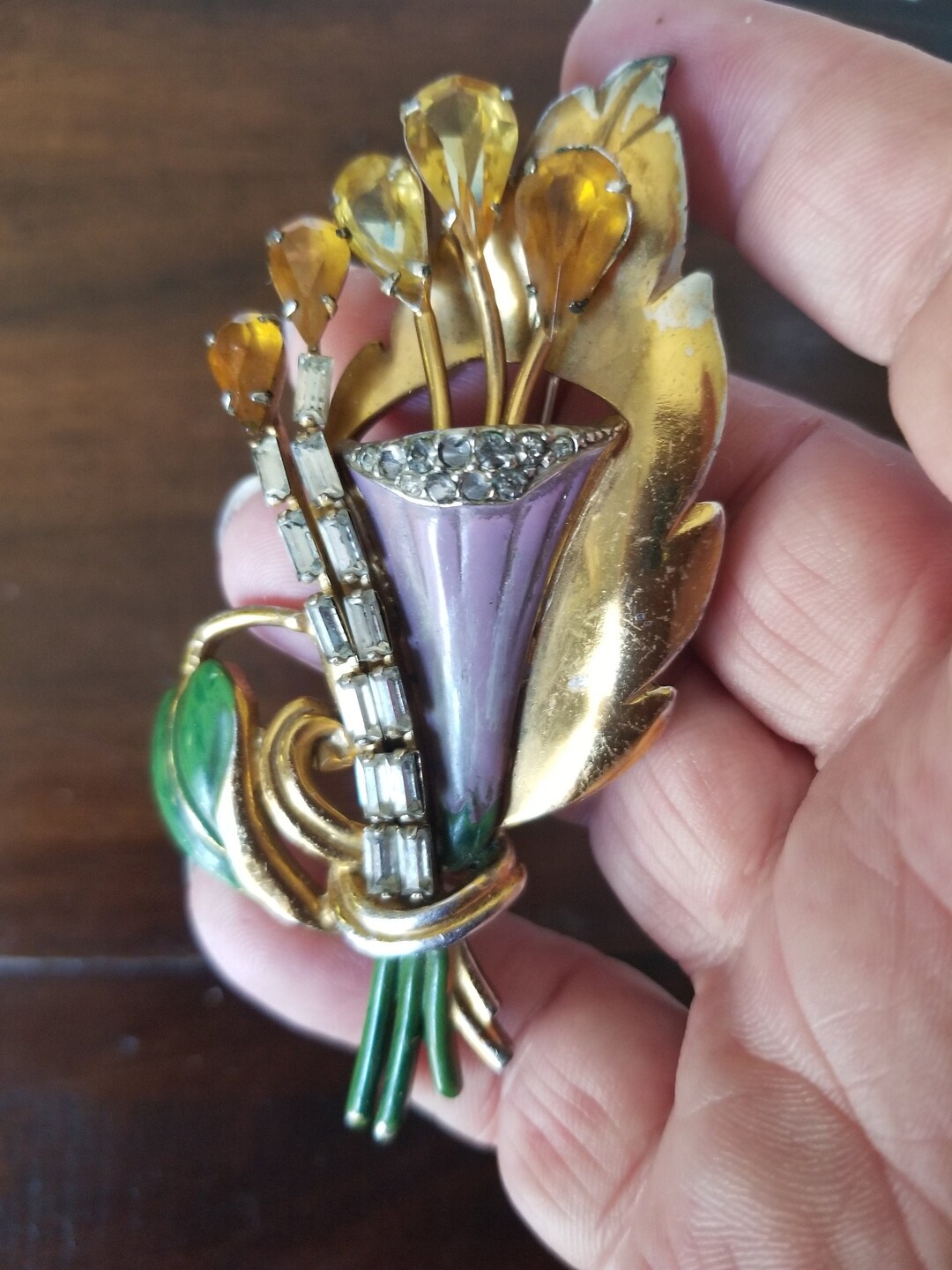 Large Vintage Brooch / Pin / Vintage Brooch / Pin / Statement Brooch ...