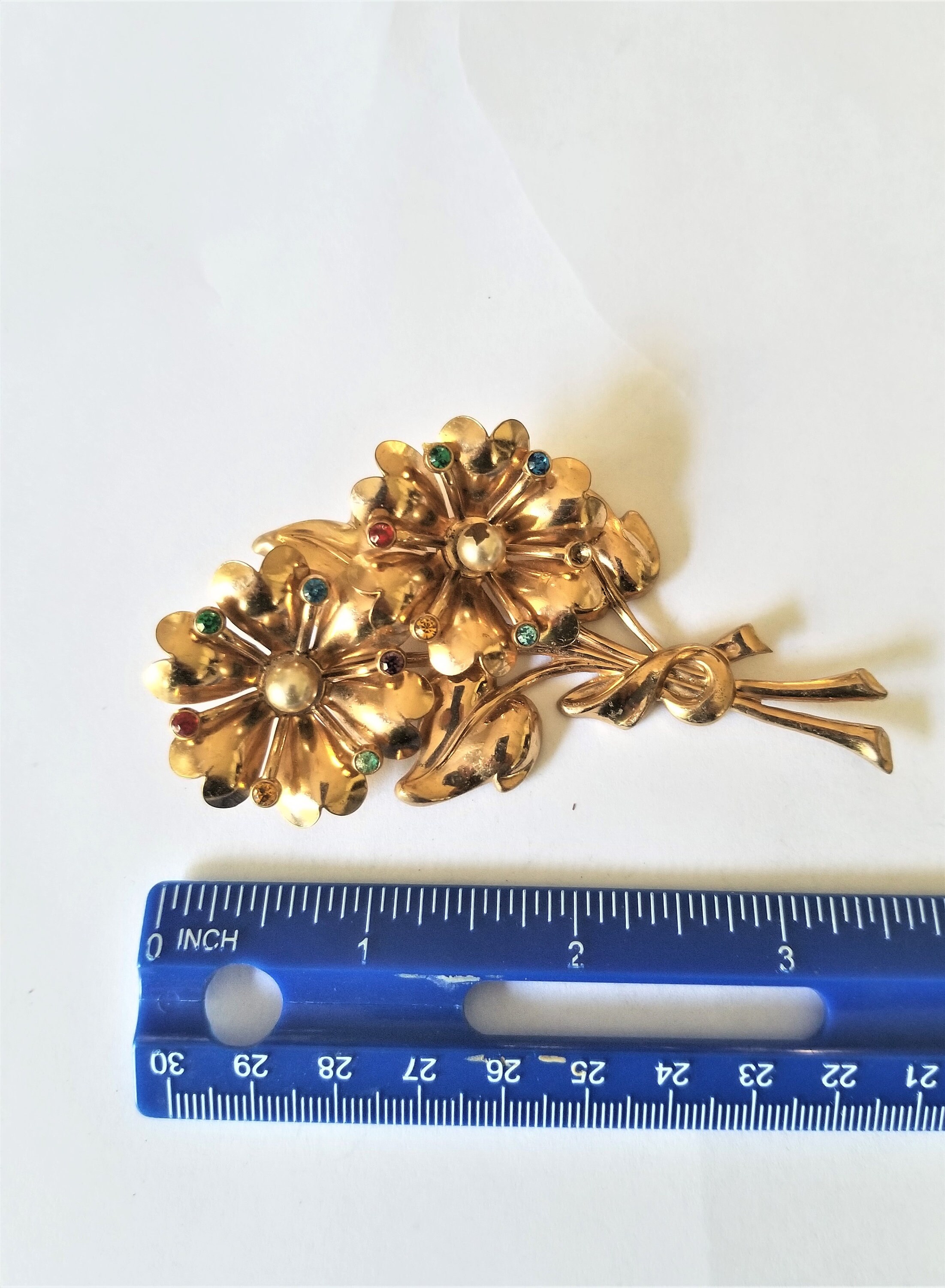 Large Coro Brooch / Pin / Rhinestone Brooch / Pin / Coro | Etsy