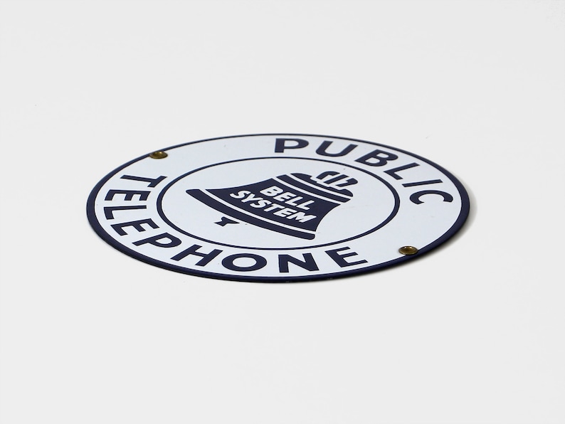 Vintage Metal Sign Public Telephone - Etsy