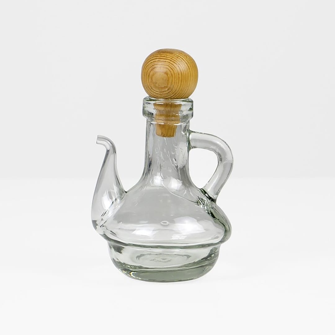 Vintage Glass Oil Can With Lid 70s - Etsy