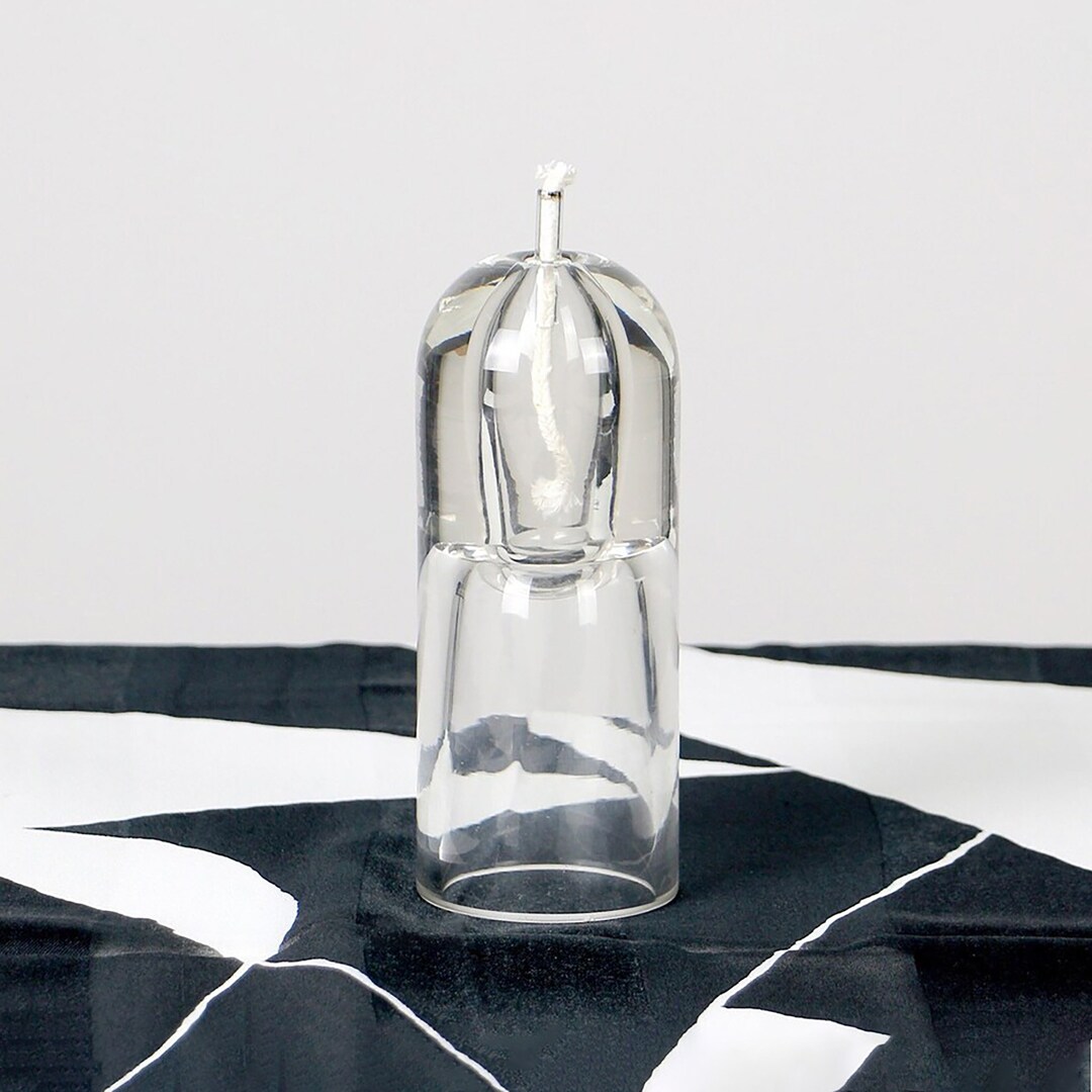 Vintage Glass Oil Lamp 80s Design #2 - Etsy