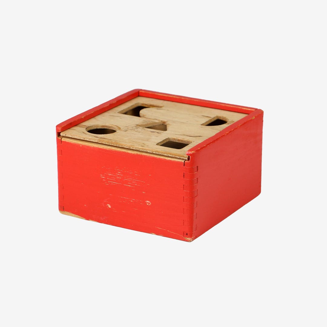 Vintage Red Wood Building Bricks Stacking Toy 1950s - Etsy