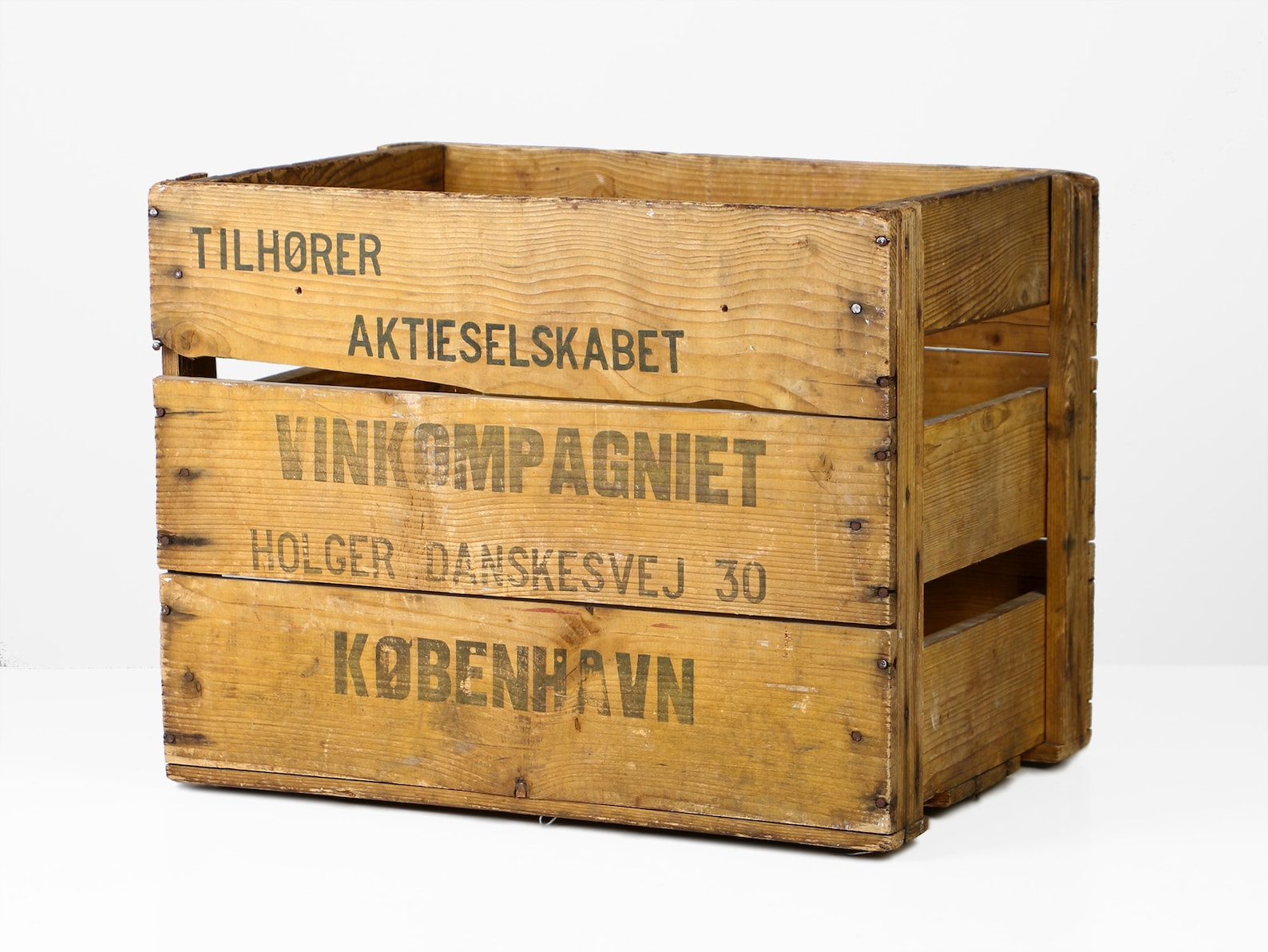 Vintage Antique Danish Wooden Crate – Copenhagen Wine Box – Early 20th ...