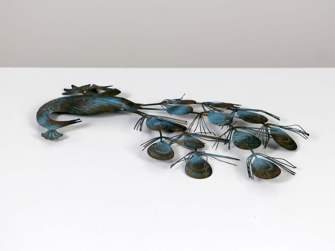 Vintage Metal Peacock Wall Hanging Made in Austria - Etsy