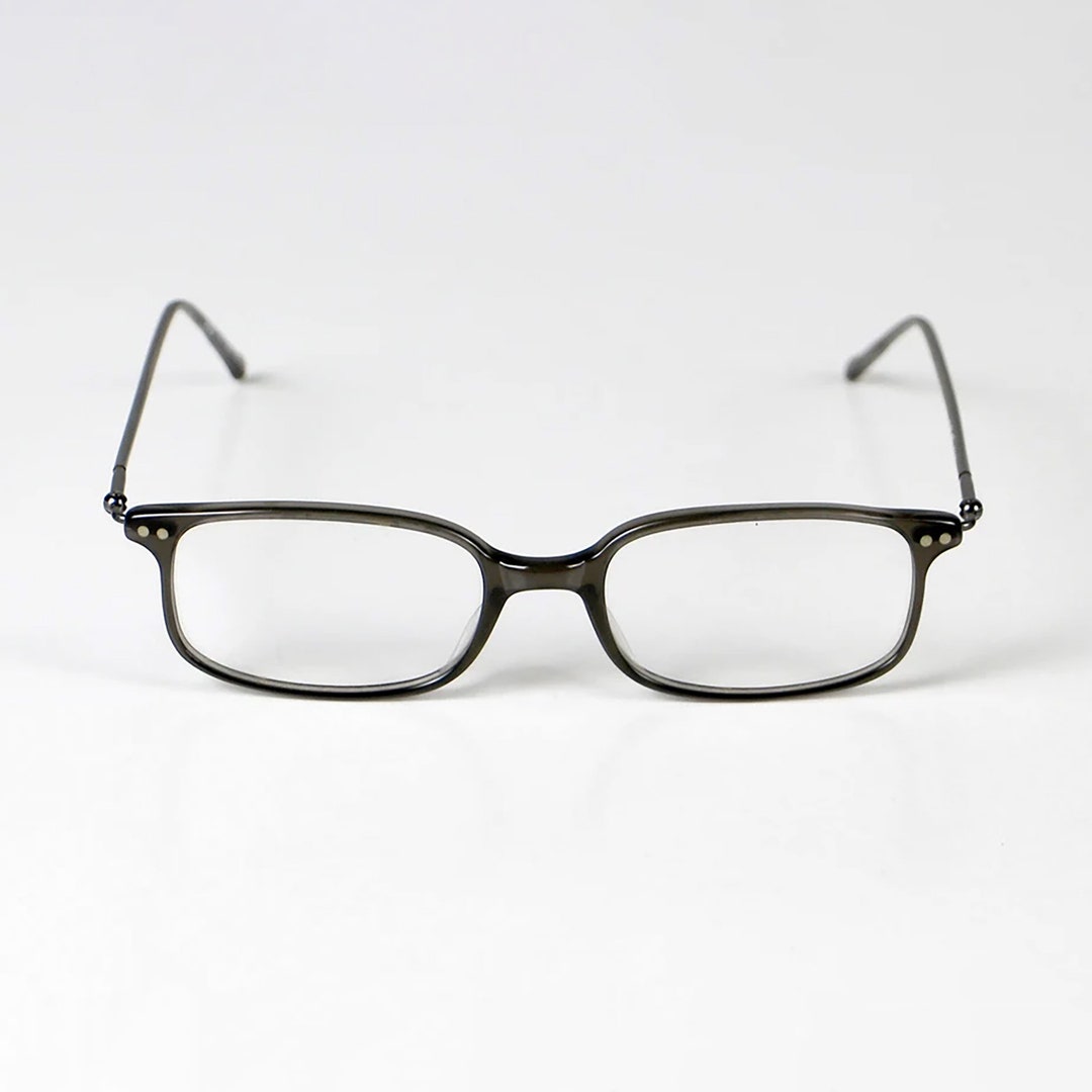Vintage Eyeglasses, Italian Design Spectacle Frame, Dark Gray Specs ...