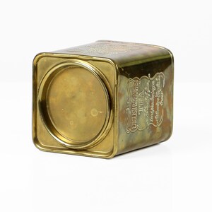 Vintage English Tea Box Gold Metal Antique Home Decor - Etsy