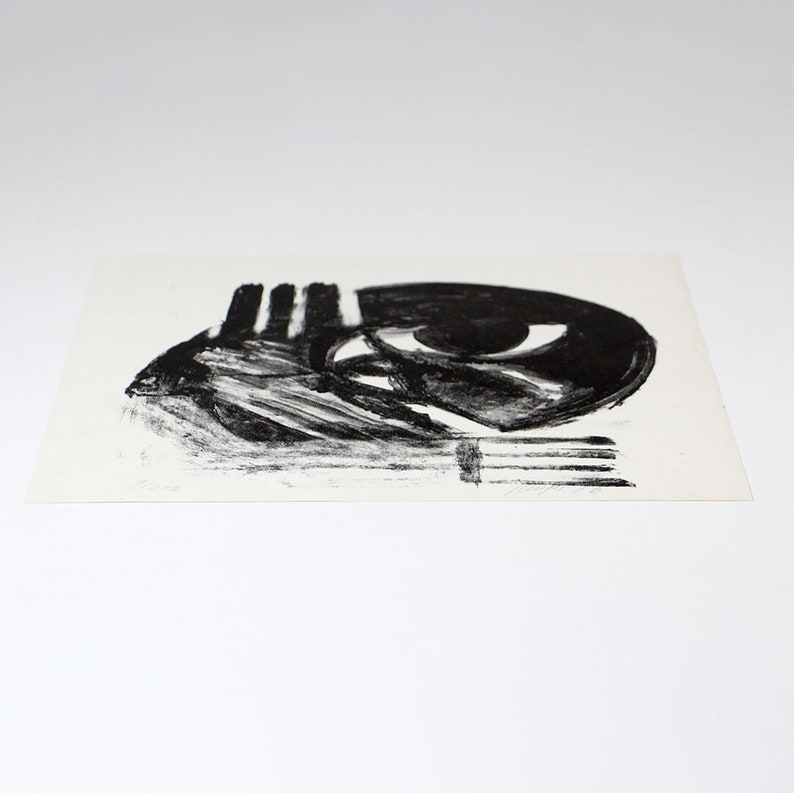Vintage Lithography Original Art Print by Michael Hengst, Signed, 1986 ...