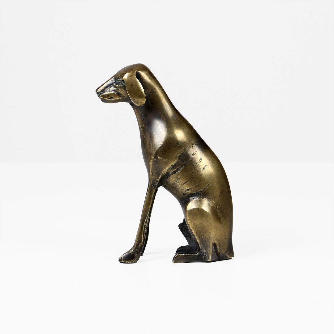 Vintage Brass Dog Figurine 60s Mid Century Modern Design From France - Etsy