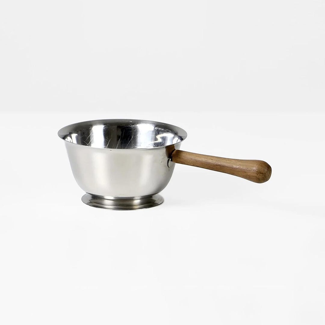 Vintage Steel Pan With Teak Handle Denmark 1960s Mid Century 60s ...