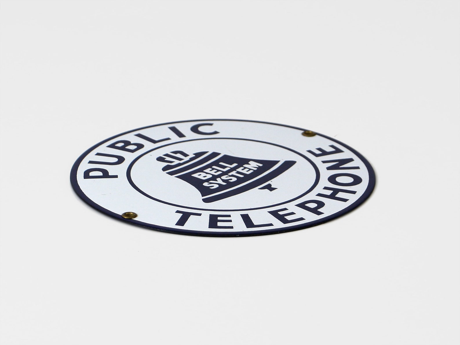 Vintage Metal Sign Public Telephone - Etsy
