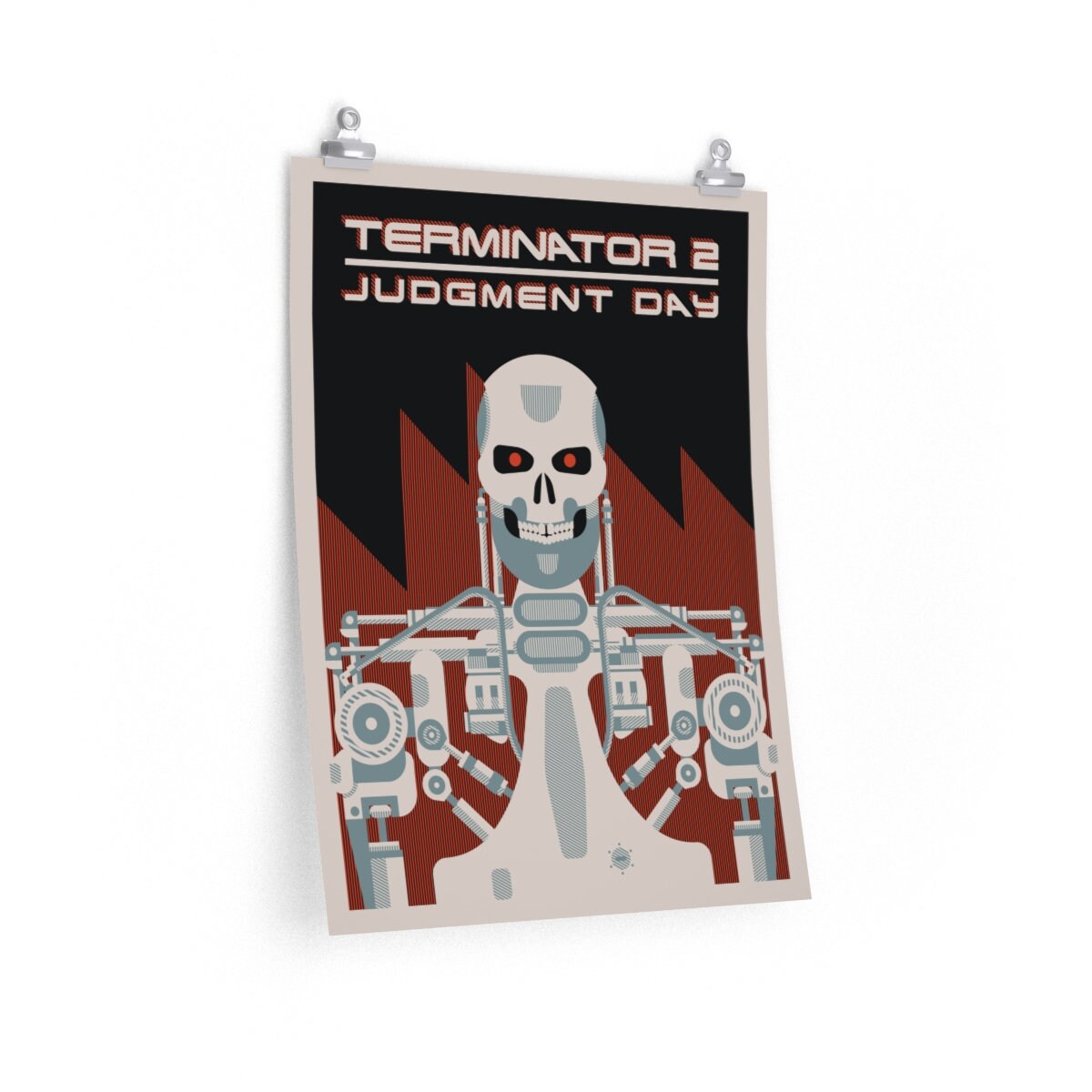 Terminator 2 Skull Poster