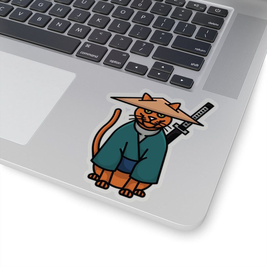 Samurai Cat Sticker - Etsy