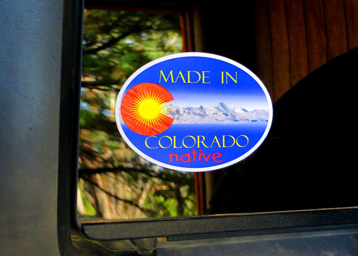 Colorado Native Sticker Decal for Car Window " Made in Colorado " - Etsy