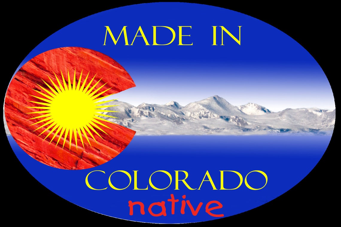 Colorado Native Sticker Decal for Car Window " Made in Colorado " - Etsy