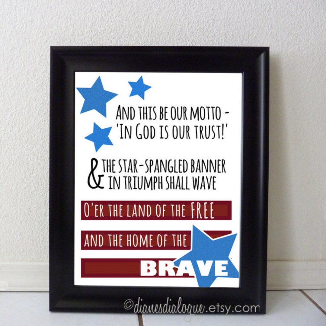 Patriotic Print: Memorial Day, July 4th Printable, Digital Download ...
