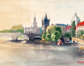Charles Bridge Art - Etsy