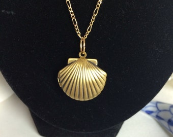 Shell Locket Necklace Moana Inspired Handmade Artisan - Etsy