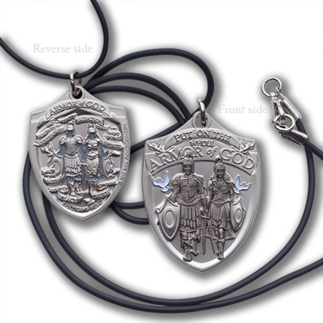 Armor of God Dog Tag With Black Cord - Etsy
