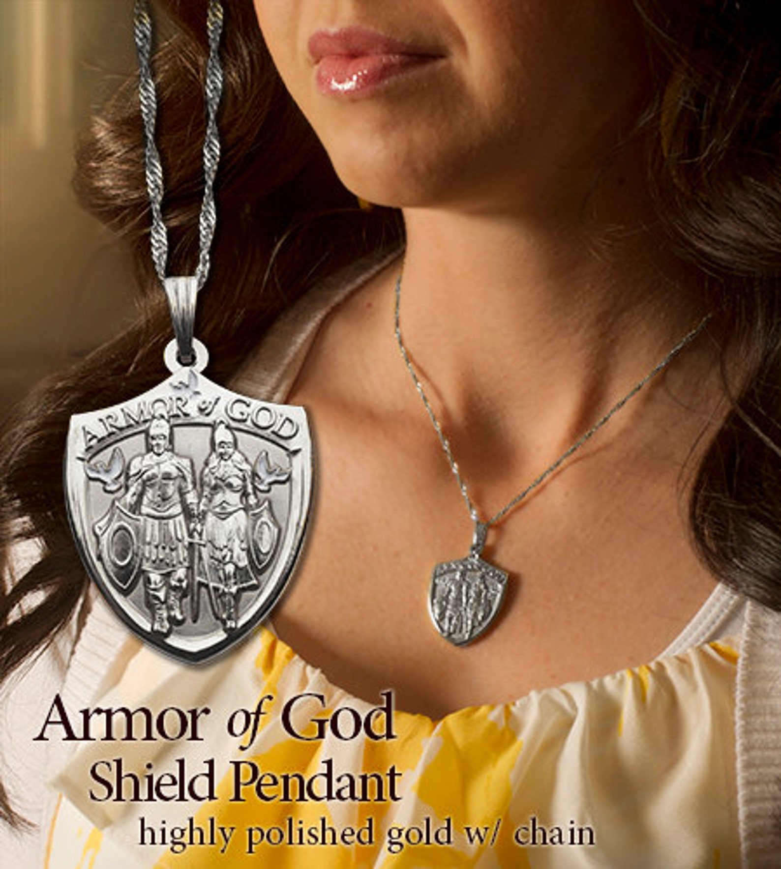 Whole Armor of God Shield Pendant (silver) Necklace - Etsy