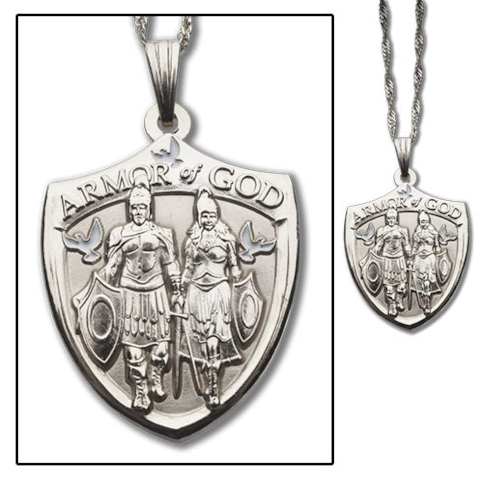 Whole Armor of God Shield Pendant (silver) Necklace - Etsy