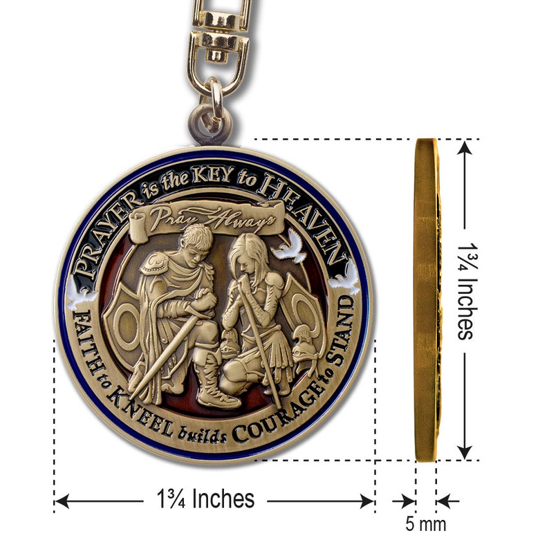 Prayer Armor of God Key Chain With Swivel - Etsy