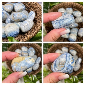 Chunky Blue Scheelite Tumbles, Pocket Crystals, Crystals for Grids ...